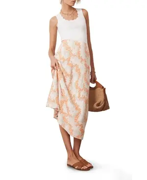 Mint Velvet Printed Midi Slip Skirt