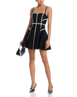 Cinq À Sept Jelena Dress - Black/ Gardenia