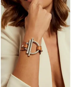 CXC Sunrise Leather Bangle Bracelet