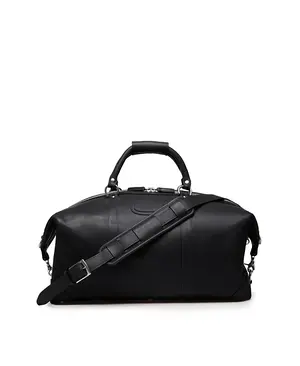KORCHMAR Twain Leather Weekender Duffel Bag - Black