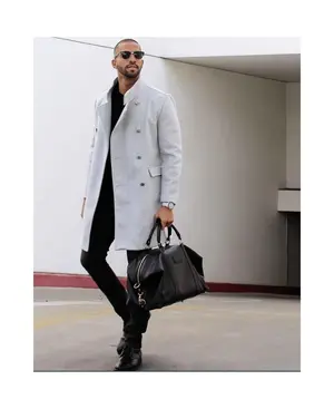 KORCHMAR Twain Leather Weekender Duffel Bag - Black