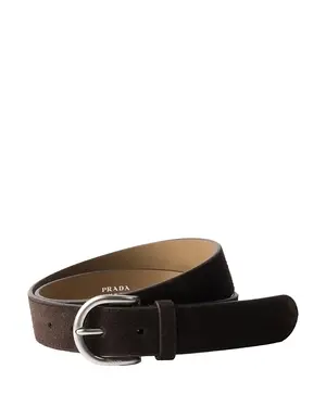 Prada Suede Belt - Brown
