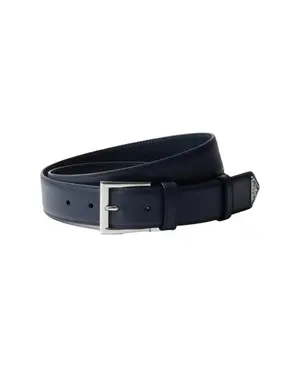 Prada Saffiano Leather Belt - Blue