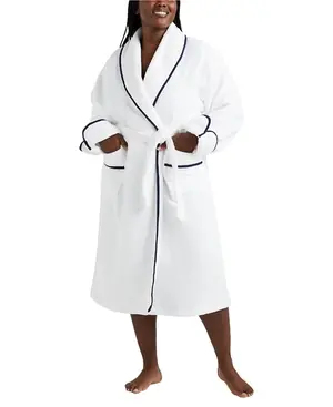 Hill House Home The Hotel Robe - Whitea And Navy