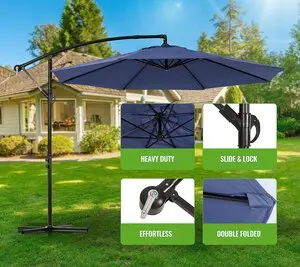 BACKYARD EXPRESSIONS 10ft Offset Hanging Patio Umbrella