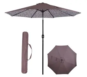 BACKYARD EXPRESSIONS 9 Ft Patio Umbrella With P Ush Button Tilt