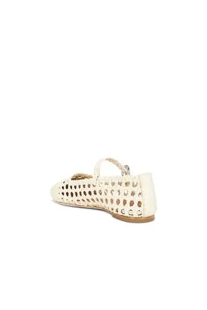 Staud Mary Jane Nell Flat - Cream