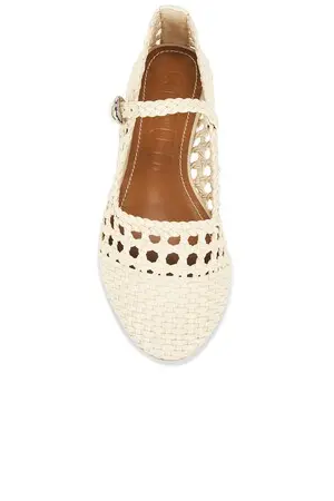 Staud Mary Jane Nell Flat - Cream