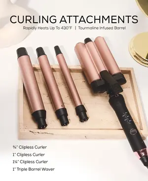 SUTRA BEAUTY 4-in-1 Interchangeable Clipless Curler Set