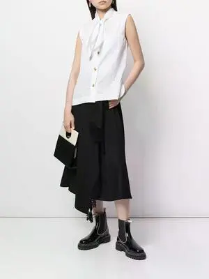 Y’s Drape Detail Flared Skirt