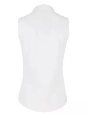 GOLFTINI Sleeveless Zip-neck Polo Top