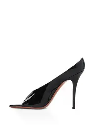 Amina Muaddi 105mm Leather Heeled Sandals