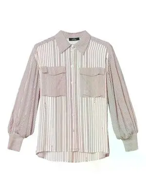 TWINSET Striped Puff-sleeve Shirt