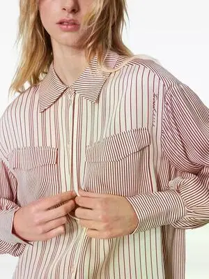TWINSET Striped Puff-sleeve Shirt