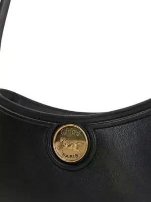 Chloé Logo-plaque Leather Shoulder Bag - Black