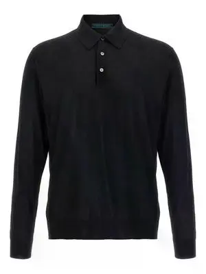 Kiton Long-sleeved Wool Polo Shirt
