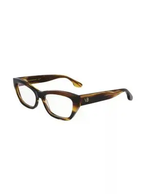 Victoria Beckham Geometric Frame Glasses - Brown