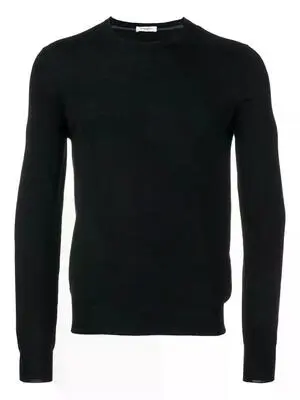 PAOLO PECORA Crew Neck Long Sleeve Sweater - Black