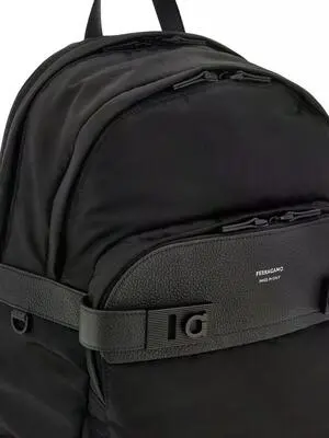 FERRAGAMO Leather-trim Backpack
