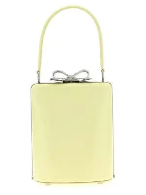SELF-PORTRAIT Leather Handbag With Bow Detail - Yellow