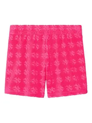Tory Burch Cotton Logo Shorts - Fuchsia
