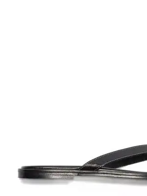 AeydĒ Melody Leather Thong Sandals - Black