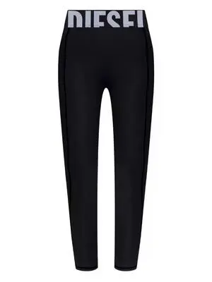 DIESEL® Adeline Logo-waistband Leggings - Black
