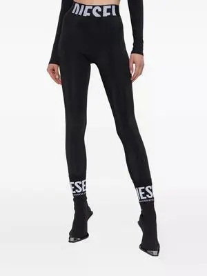 DIESEL® Adeline Logo-waistband Leggings - Black