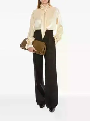 Alberta Ferretti Satin Blouse With Scarf