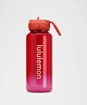 Lululemon Back To Life Clear Bottle 32oz - Oxford Red/jewelled Magenta/true Red