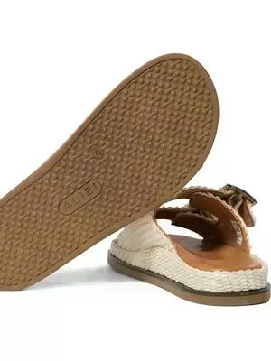 ALIBI Gretta Raffia Sandals - Neutrals