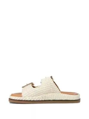 ALIBI Gretta Raffia Sandals - Neutrals
