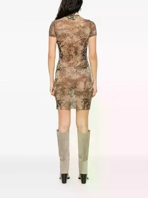 JEAN PAUL GAULTIER Abstract Print Mini Dress