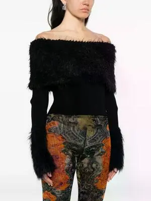 JEAN PAUL GAULTIER Shearling Trim Sweater