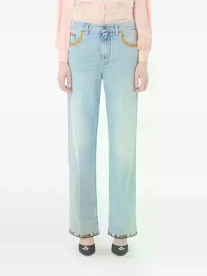 Valentino Garavani Embroidered Denim Trousers
