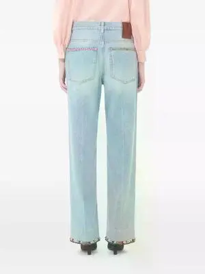 Valentino Garavani Embroidered Denim Trousers