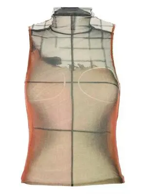 JEAN PAUL GAULTIER Printed High-neck Sleeveless Top