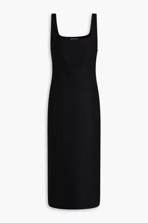 Vince Wool-blend Flannel Midi Dress
