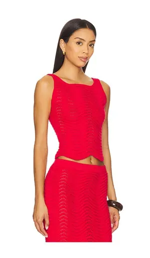 CIN CIN Arc Knit Top - Cherry