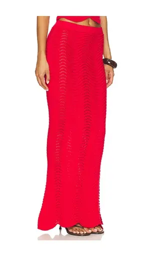 CIN CIN Soda Knit Maxi Skirt - Cherry