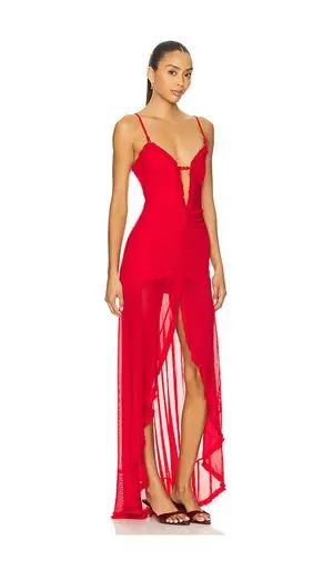 RUNAWAY THE LABEL Kiata Maxi Dress - Cherry