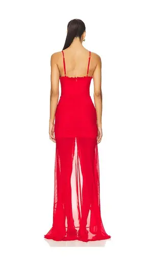 RUNAWAY THE LABEL Kiata Maxi Dress - Cherry