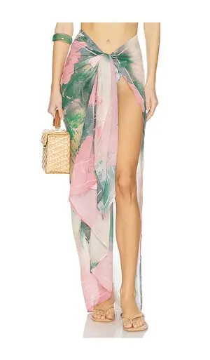 BOAMAR Karmi Sarong Pareo In Blush,green - Art Attack