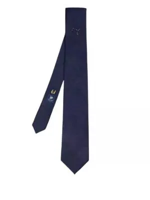 ELIOS Gemini Geometric-pattern Silk Tie