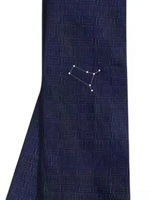 ELIOS Gemini Geometric-pattern Silk Tie