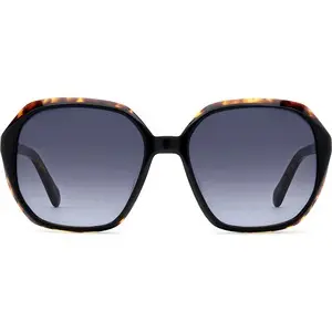 Fossil 54mm Gradient Octagon Sunglasses - Black