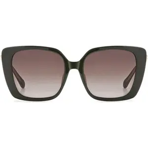 Fossil 54mm Square Sunglasses - Khaki/ Brown Sf