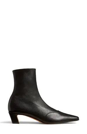 Khaite Nevada Square Toe Bootie - Black