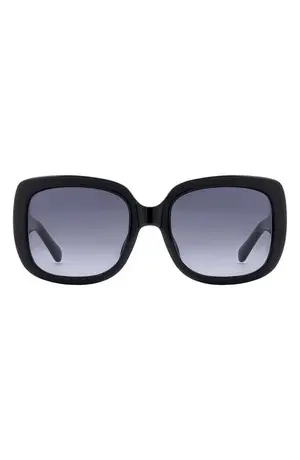Fossil 54mm Rectangular Sunglasses Black