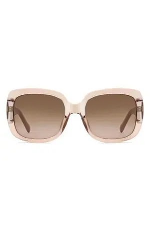 Fossil 54mm Rectangular Sunglasses - Crystal Beige